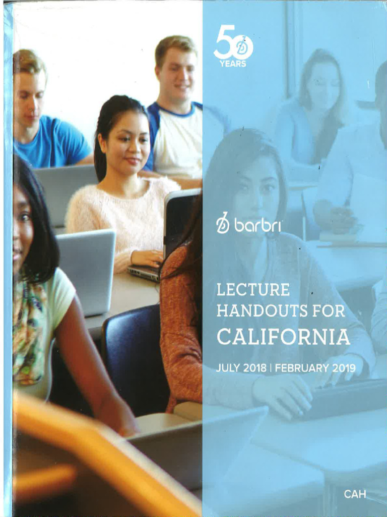 Lecture Handouts For CALIFORNIA | PDF