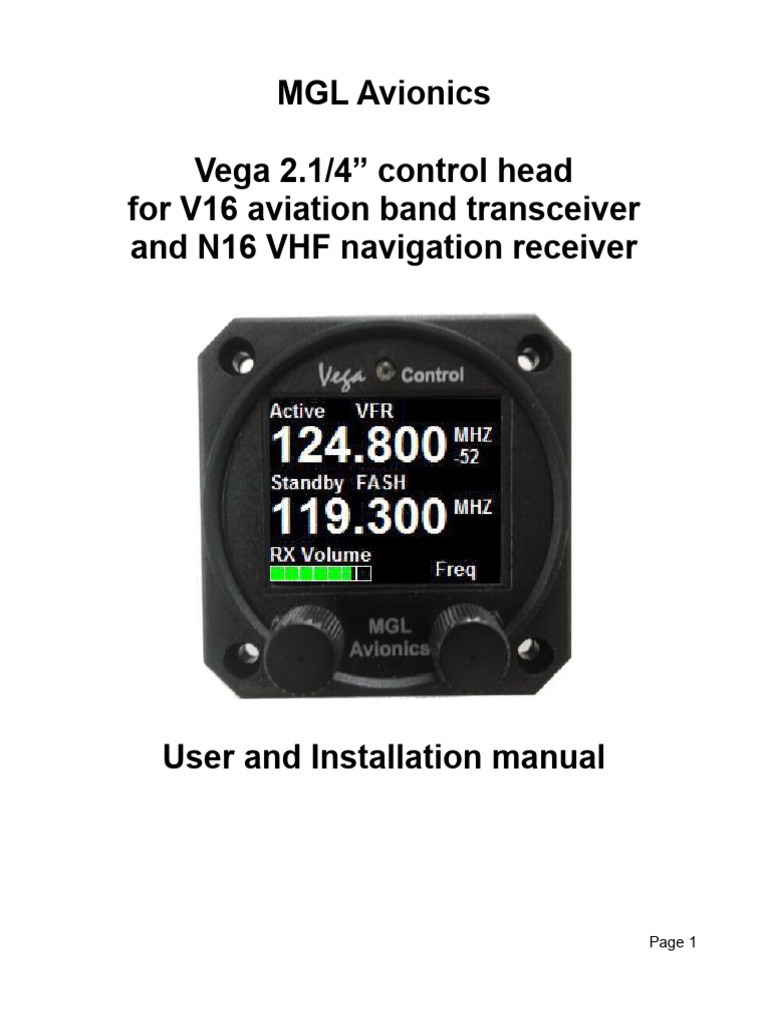Vega V16-N16 manual | PDF | Antenna (Radio) | Telecommunications