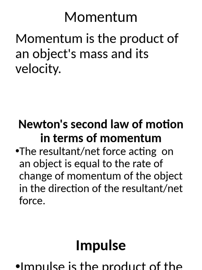 Notes On Momentum | PDF