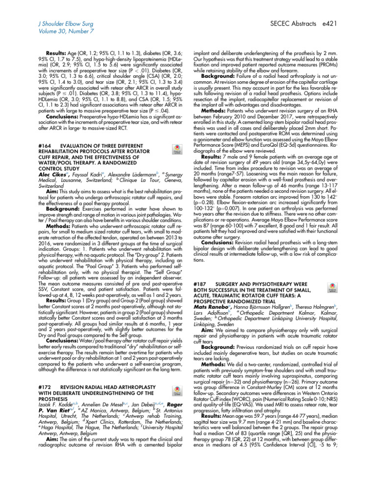 Rehabilitation Protocols After Rotator Cuff Repair | PDF | Shoulder ...