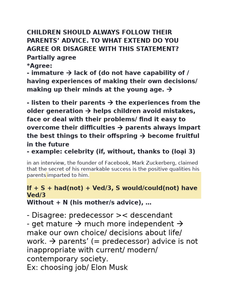 Importance of Parental Guidance for Children | PDF