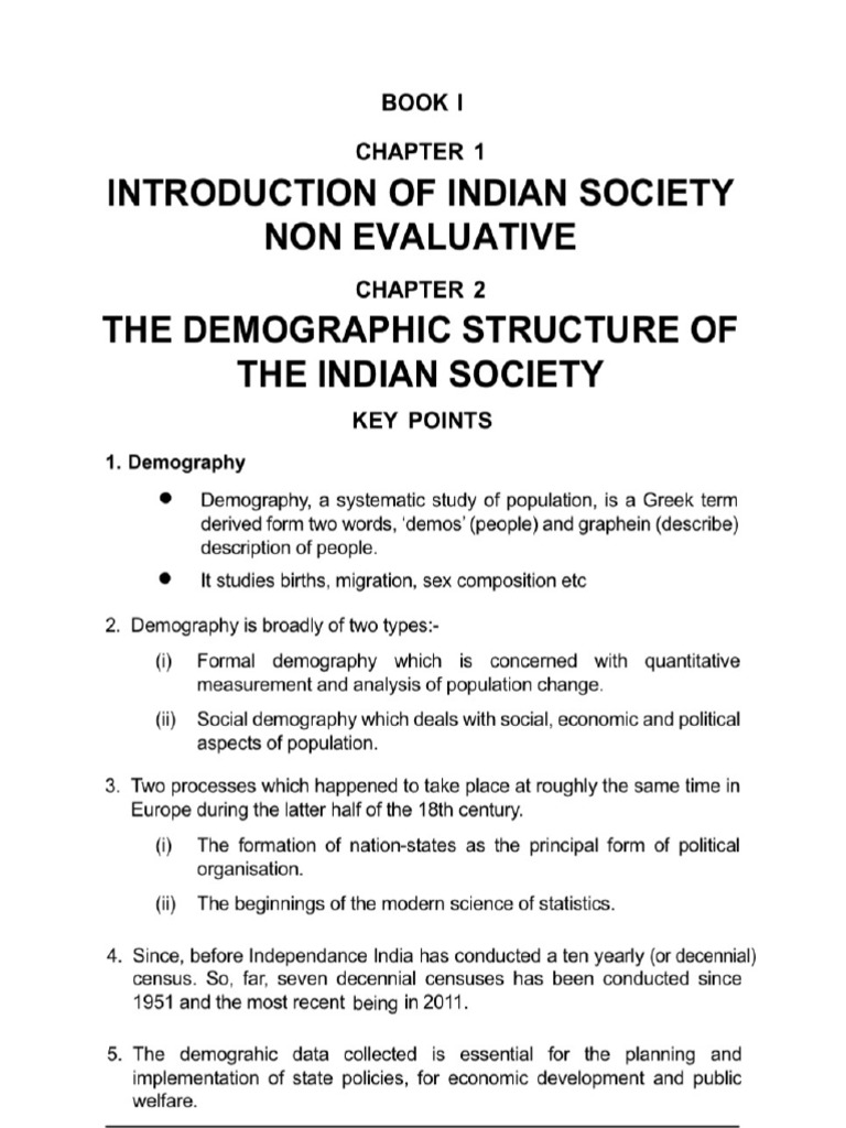 Sociology Class 12 Notes | PDF