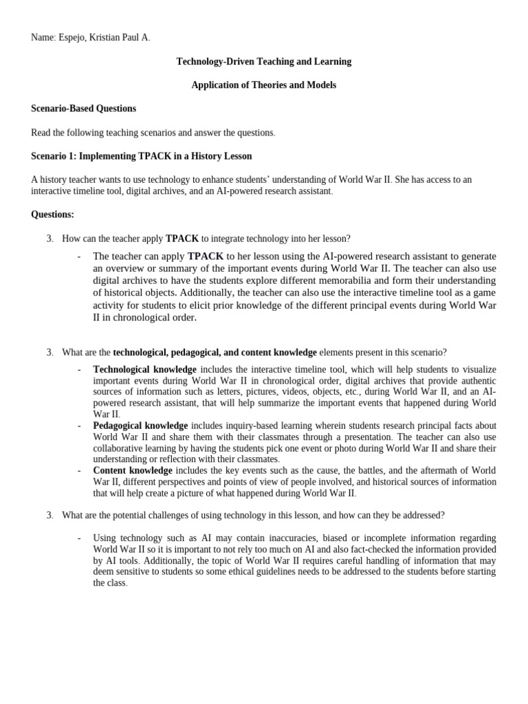 Technology Driven Teaching and Learning Application of Theories and ...