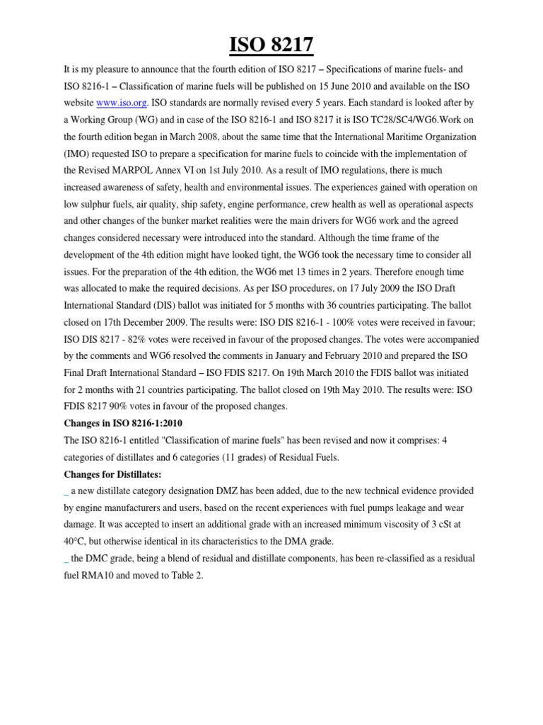 Iso 8217 | PDF | Fuel Oil | Biodiesel