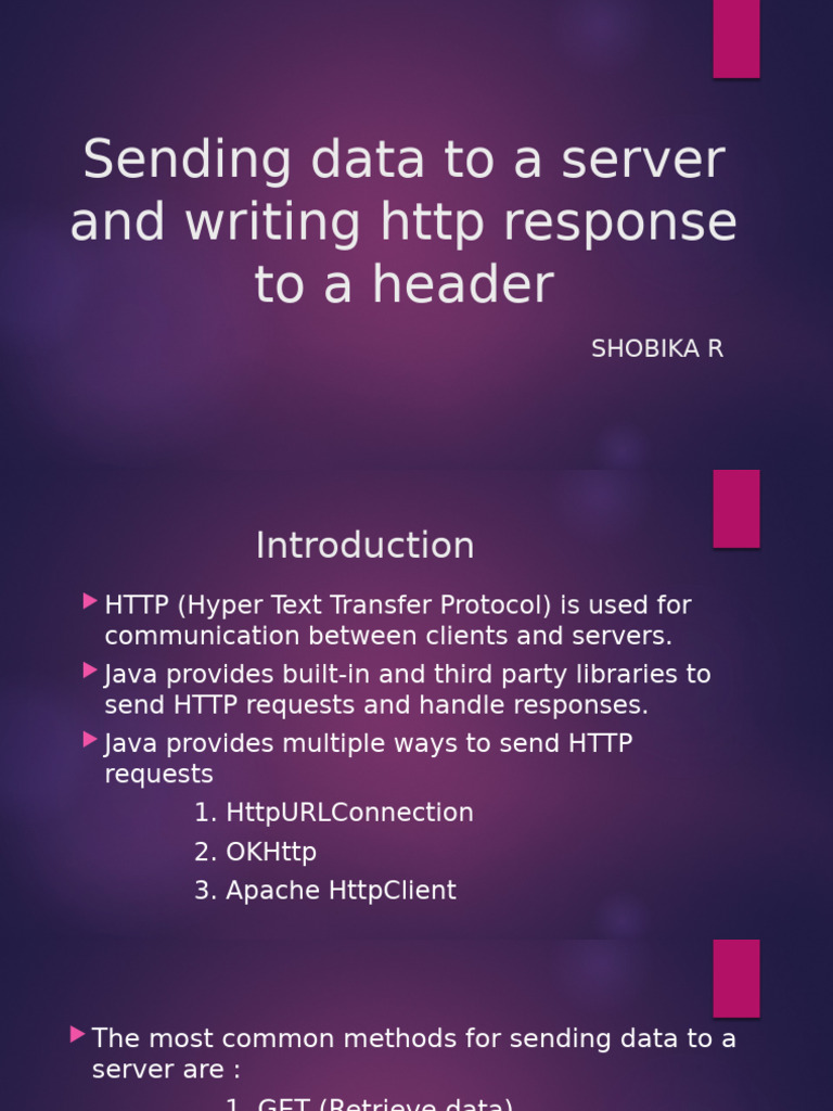 Sending Data To A Server | PDF
