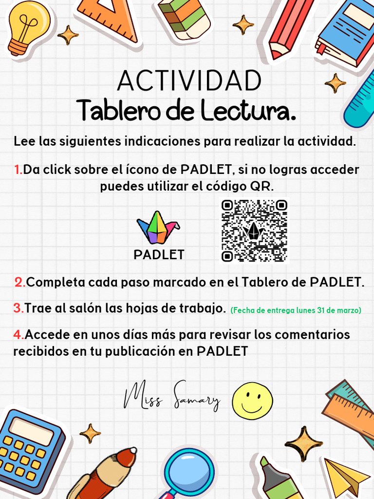 Tablero de Lectura en Padlet | PDF
