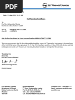 IDFC First Bank No Due Certificate | PDF