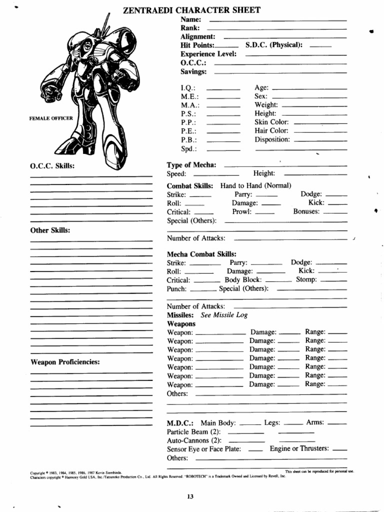 Zentraedi Female Officer | PDF
