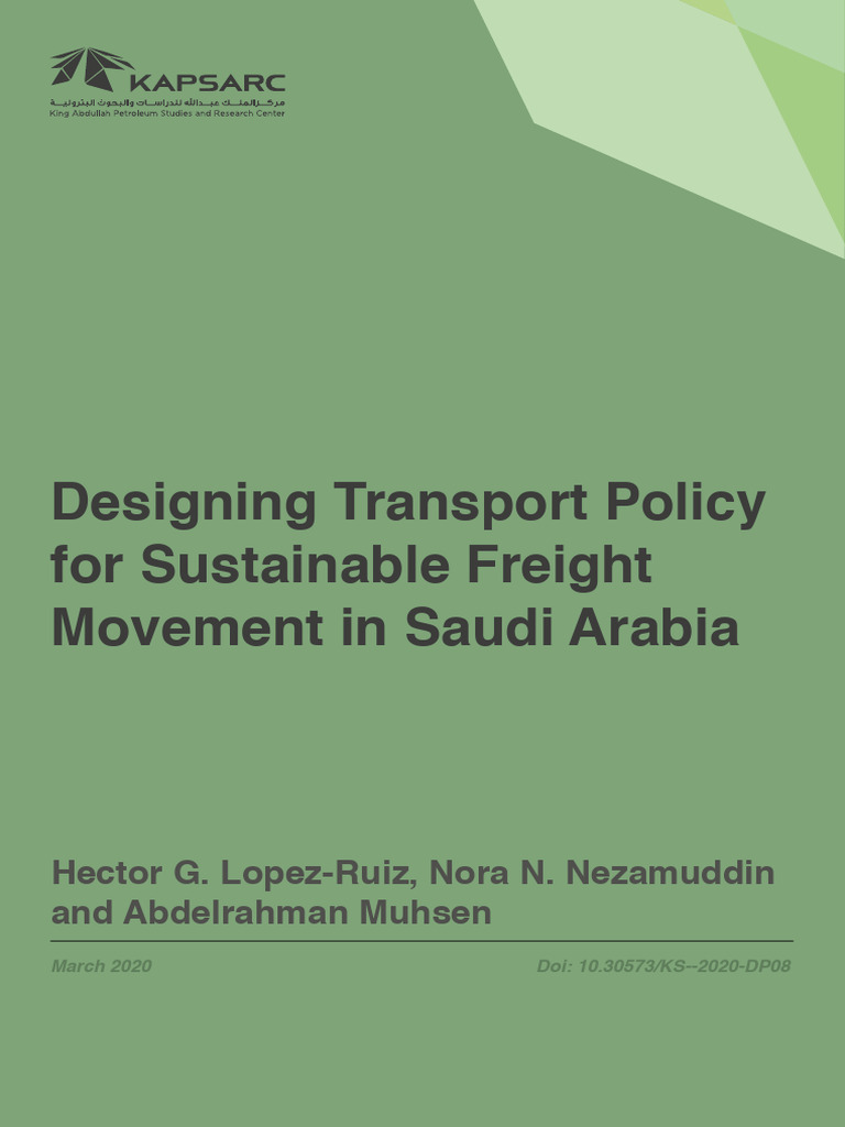 KS 2020 DP08 Designing Transport Policy For Sustainable Freight ...
