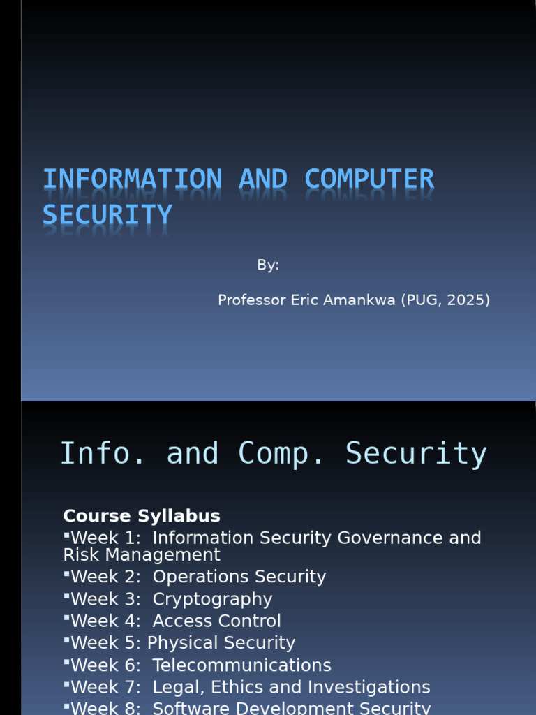 CISSP - 1 Information Security & Risk Management | PDF | Information Security | Risk