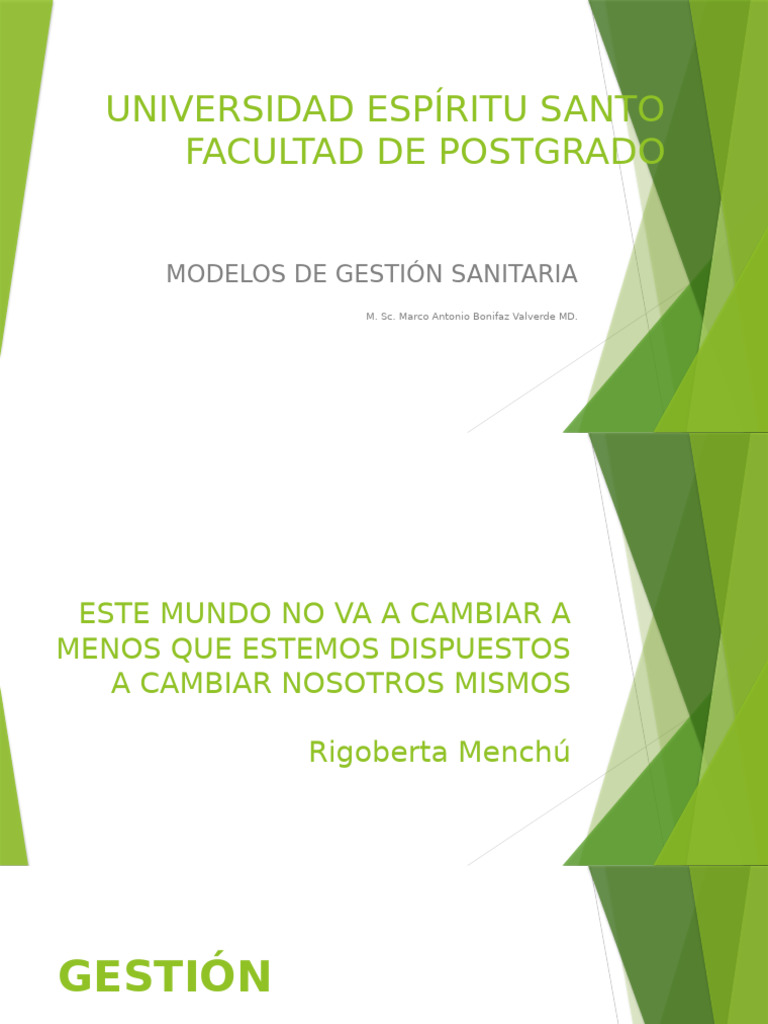 UEES Gestion Sanitaria | PDF | Planificación | Toma de decisiones