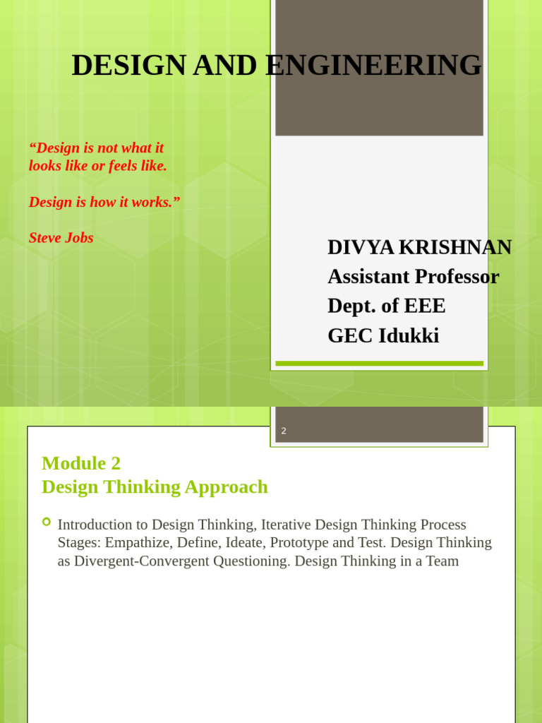 Module 2 - Design Thinking - Part 1 | PDF | Thought | Design Thinking