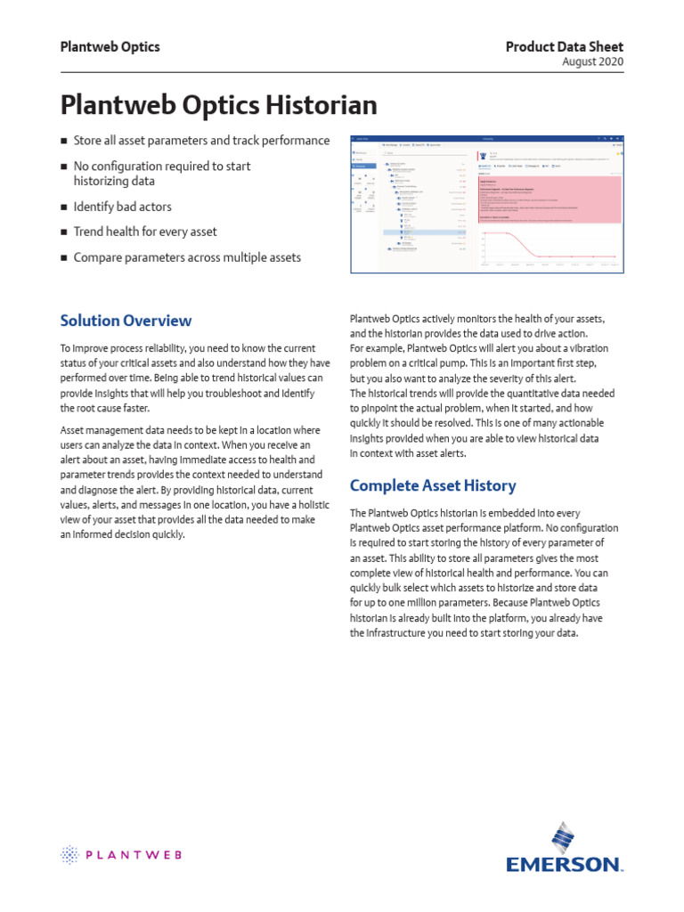 Plantweb Optics Historian Overview | PDF | Backup | Data