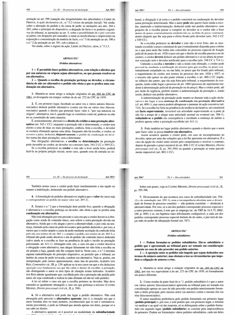Código Processo Civil Cumulação | PDF