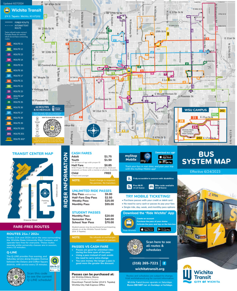 Wichita Transit Routes and Schedules | PDF | Kansas | Bus Transport