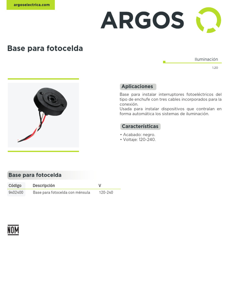 Base para Fotocelda | PDF