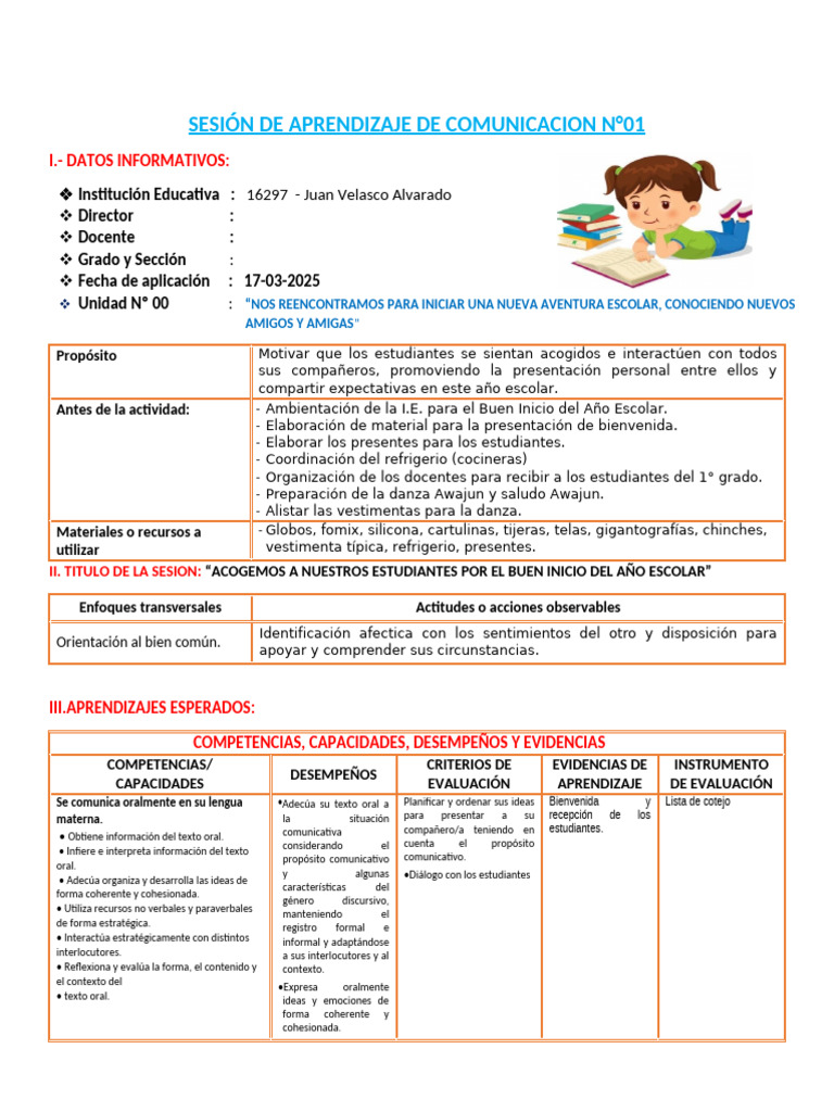 Sesion de Bienvenida | PDF | Aprendizaje