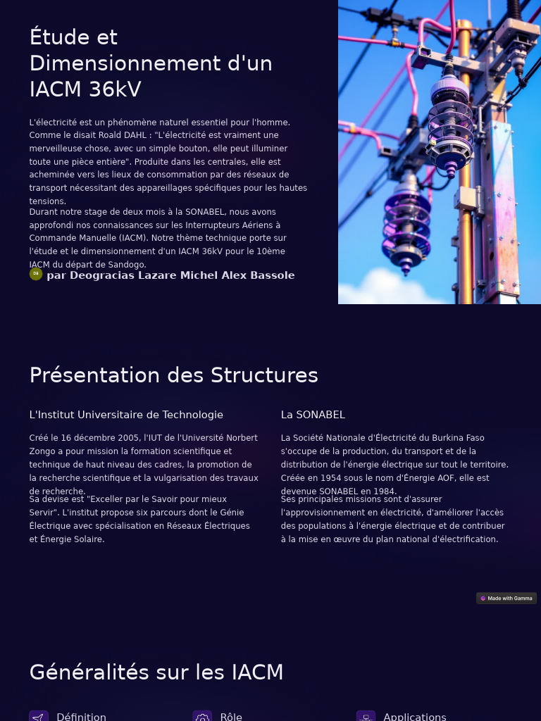 Etude Et Dimensionnement Dun IACM 36kV | PDF | Électrotechnique ...