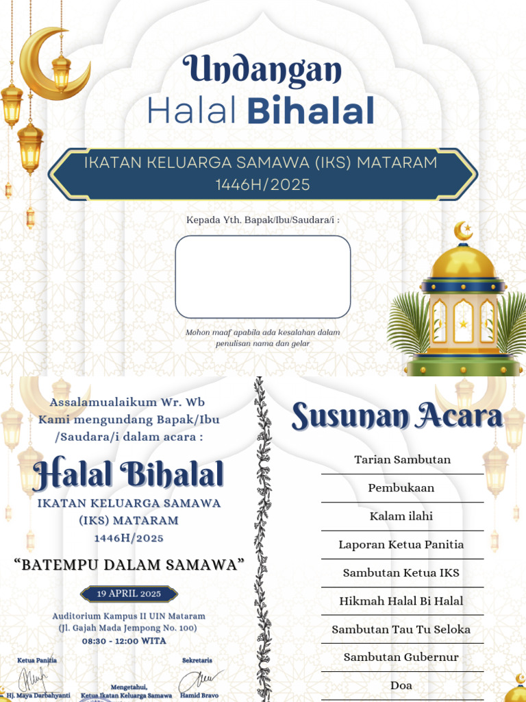 Undangan Halal Bihalal IKS Mataram | PDF