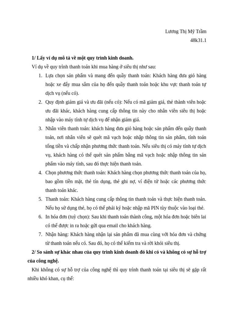 Bài tập 1 htttql | PDF