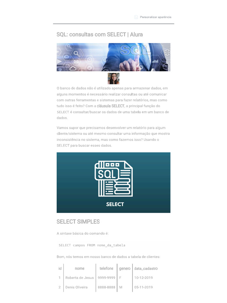 Comandos Básicos Consultas SQL | PDF