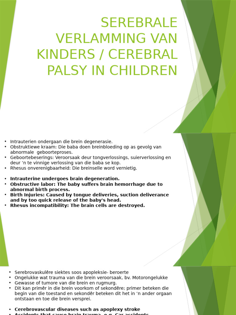 Serebrale Verlamming Van Kinders | PDF