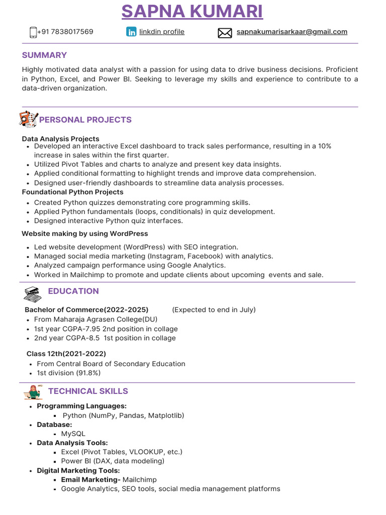 Data Analyst Profile and Skills Overview | PDF | Analytics | Data Analysis