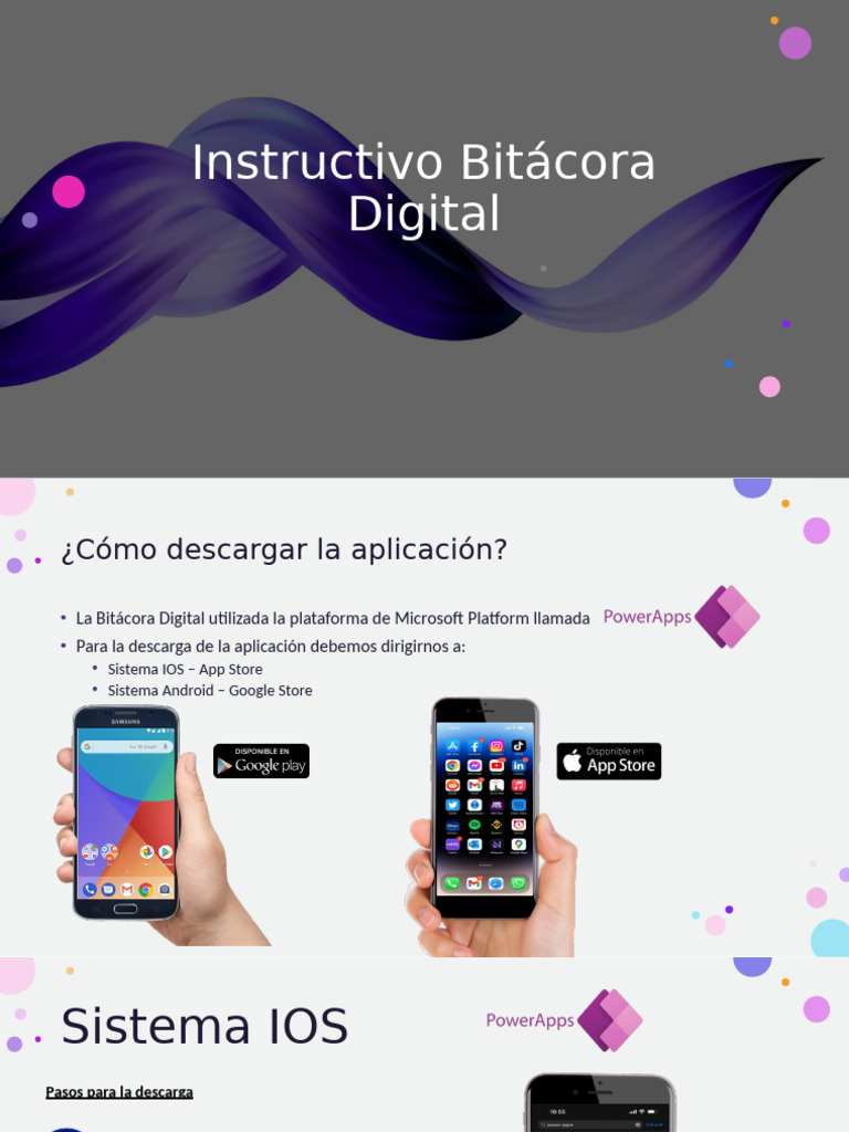 Instrucciones para Bitácora Digital | PDF | Ios | Aplicación movil