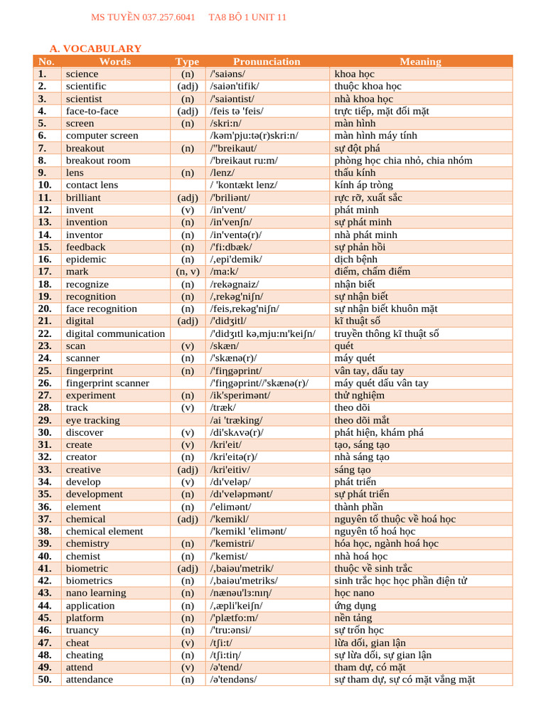 TA8 BỘ 1 U11 | PDF