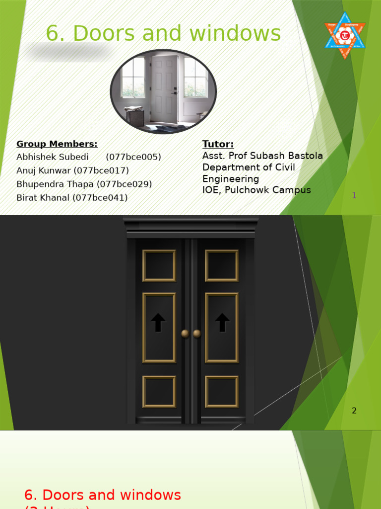 Doors and Windows Overview | PDF | Window | Door