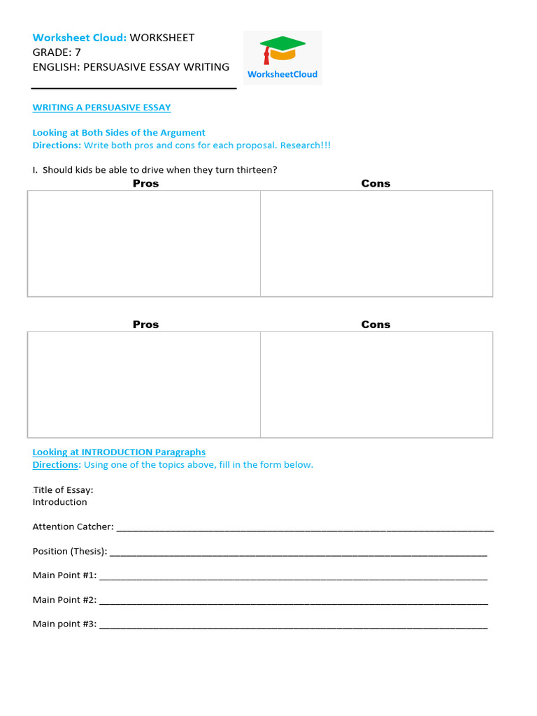 CHSPE Persuasive Essay Prompts | PDF