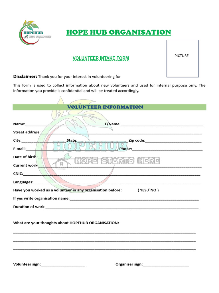 HOPE HUB V.FORM | PDF