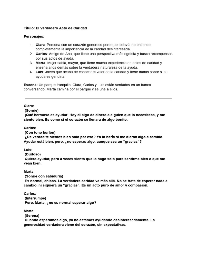 La Esencia de la Caridad Desinteresada | PDF | Amor