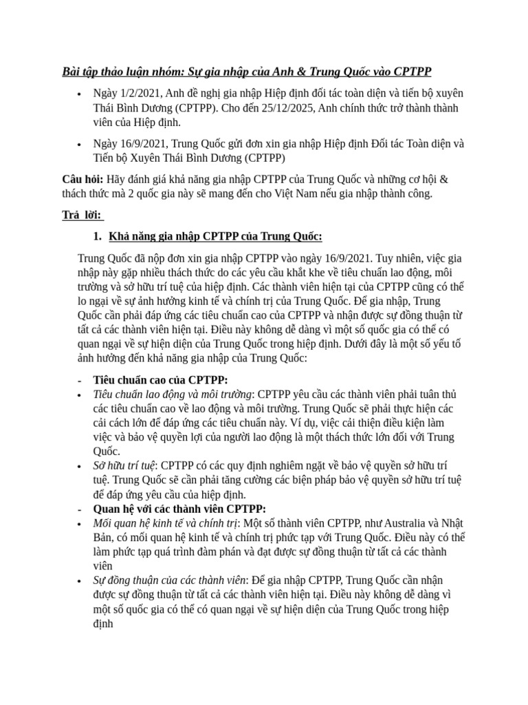 CPTPP | PDF