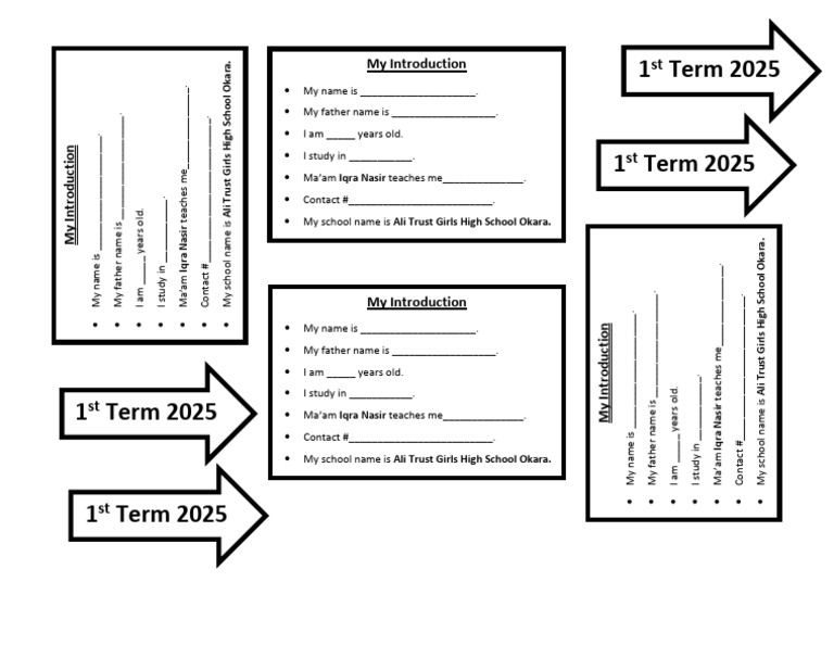 Student Introduction Template | PDF