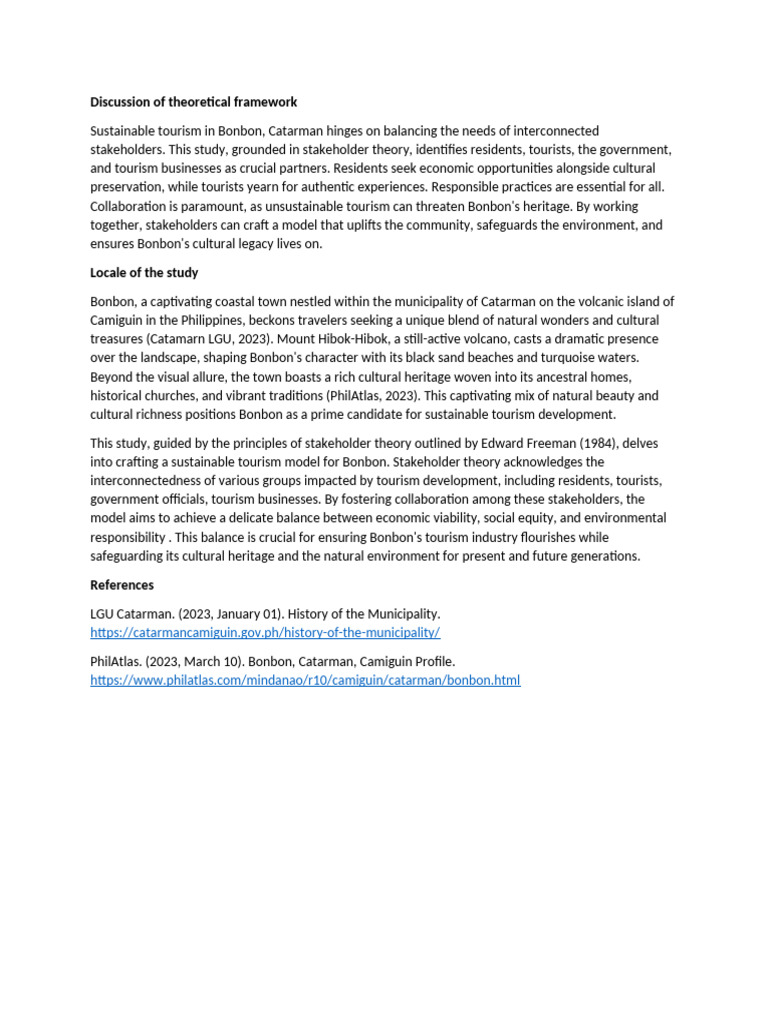 Discussion of theoretical framework and locale of the study | PDF