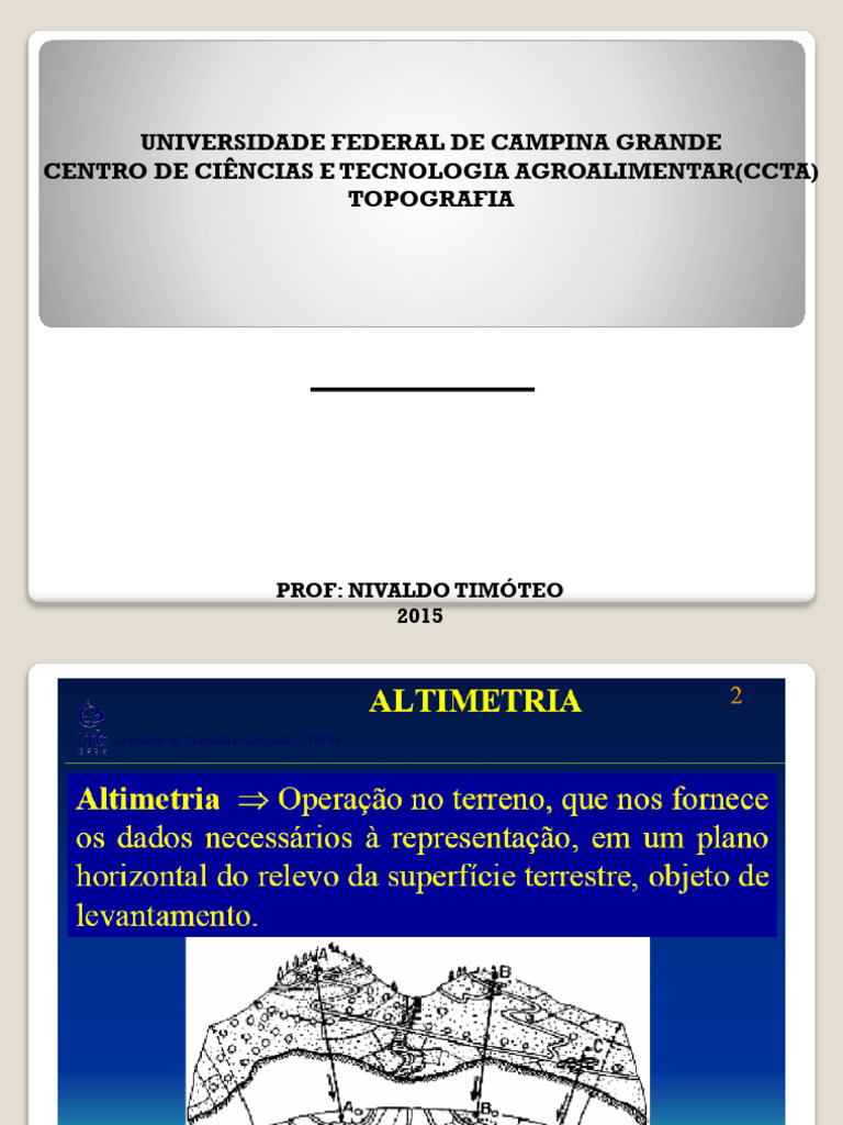 Altimetria Tipos | PDF