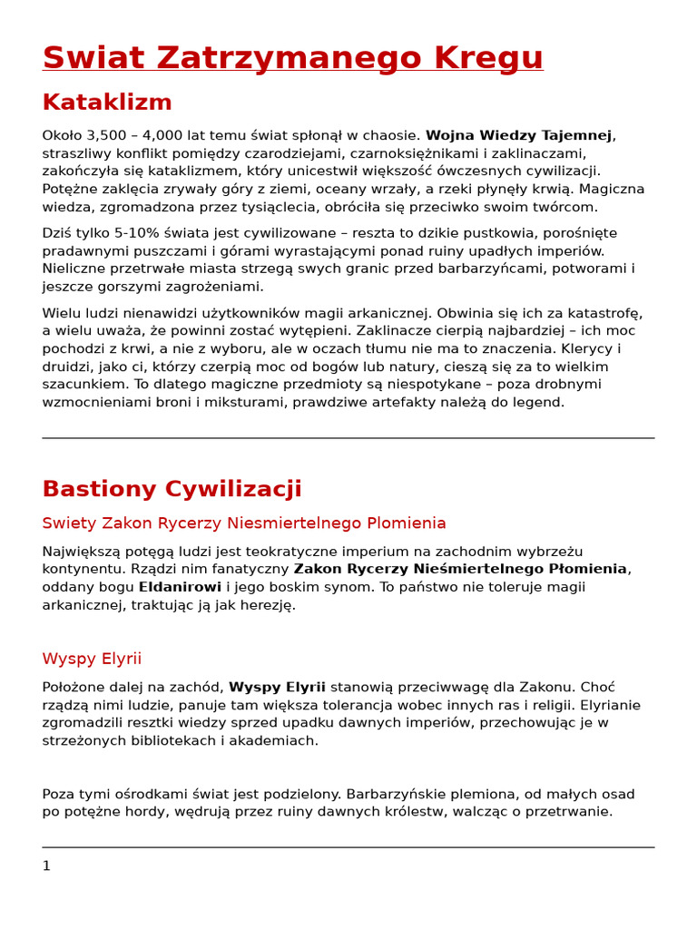 DND Setting Overview | PDF