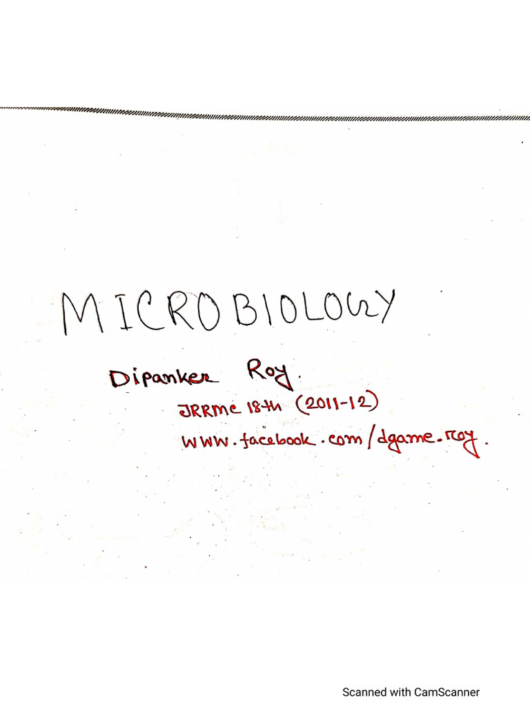 Microbiology Note | PDF