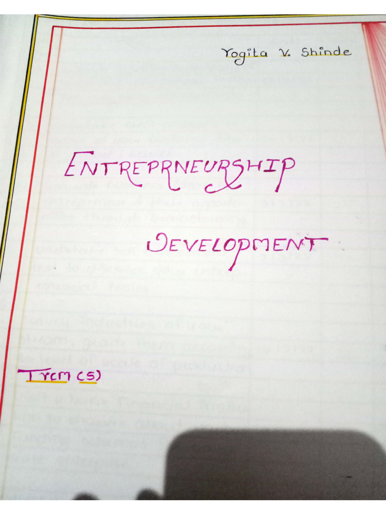 Entrepreneurship Development | PDF