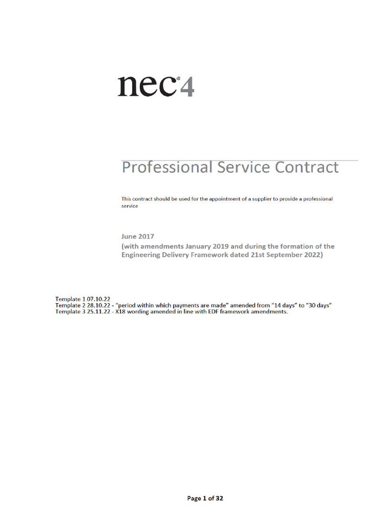 PSC Contract - DEFRA B96 - BakerHicks 02040911 - Redacted | PDF ...