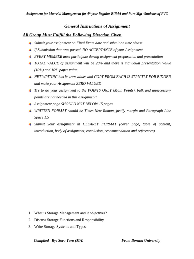 Material MGT Assignment | PDF