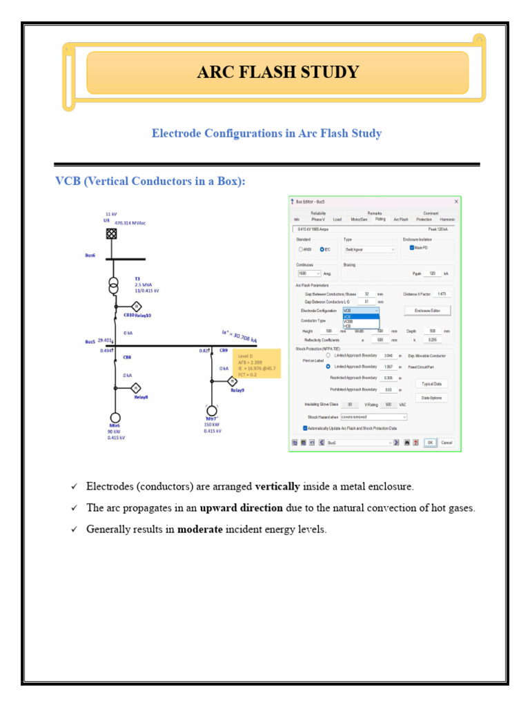Electrode Configurations in Arc Flash Study | PDF