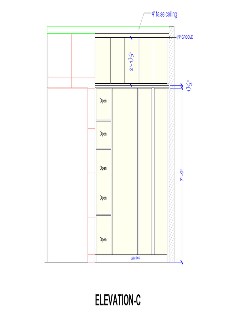 Elevation-C: 4" False Ceiling | PDF
