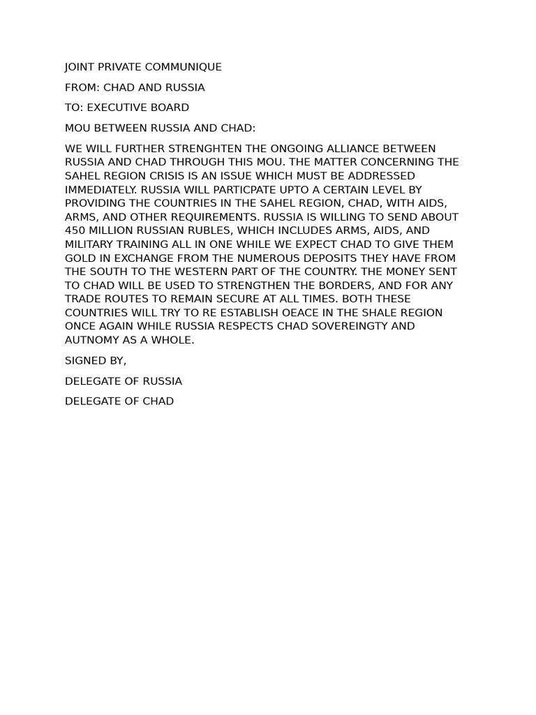 Joint Private Communique | PDF