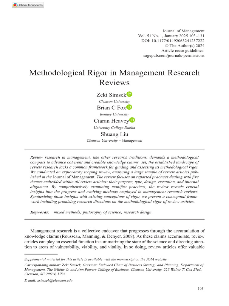 6. Simsek et al. - 2025 - Methodological Rigor in Management Research ...