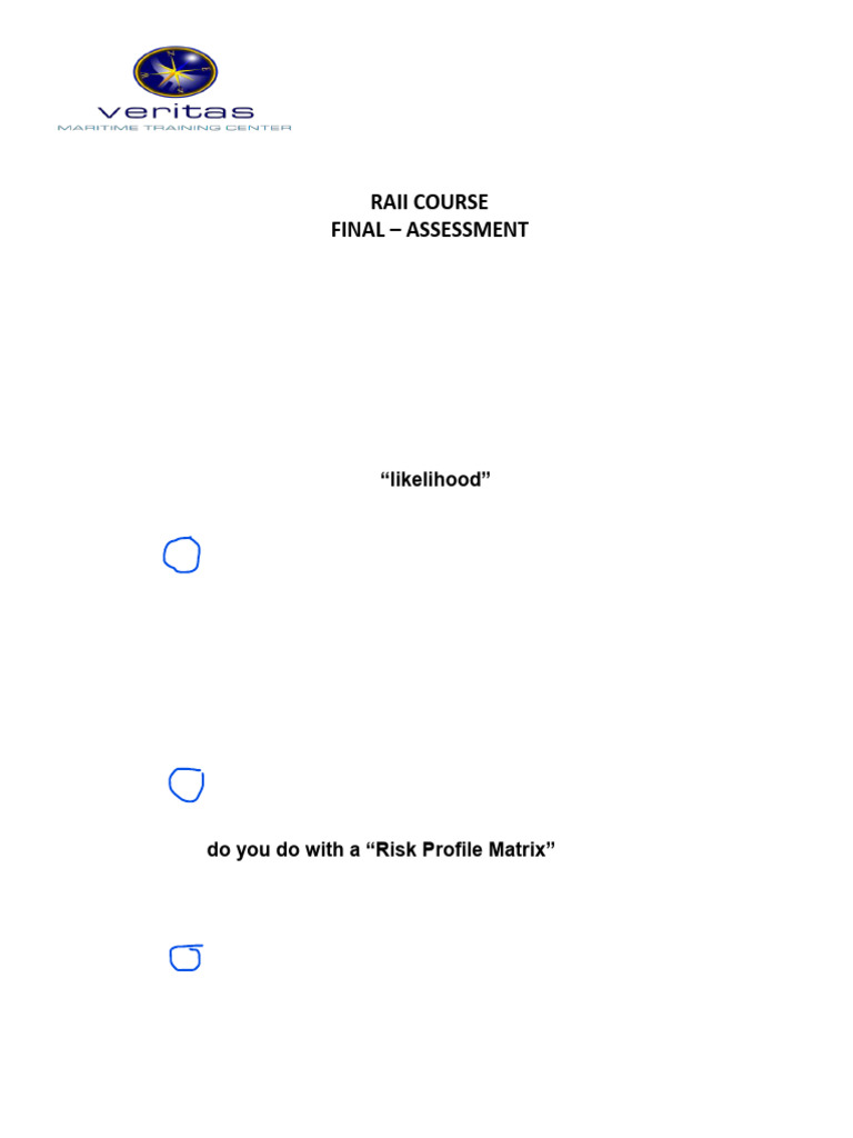 Assessment RAII | PDF | Risk | Risk Assessment