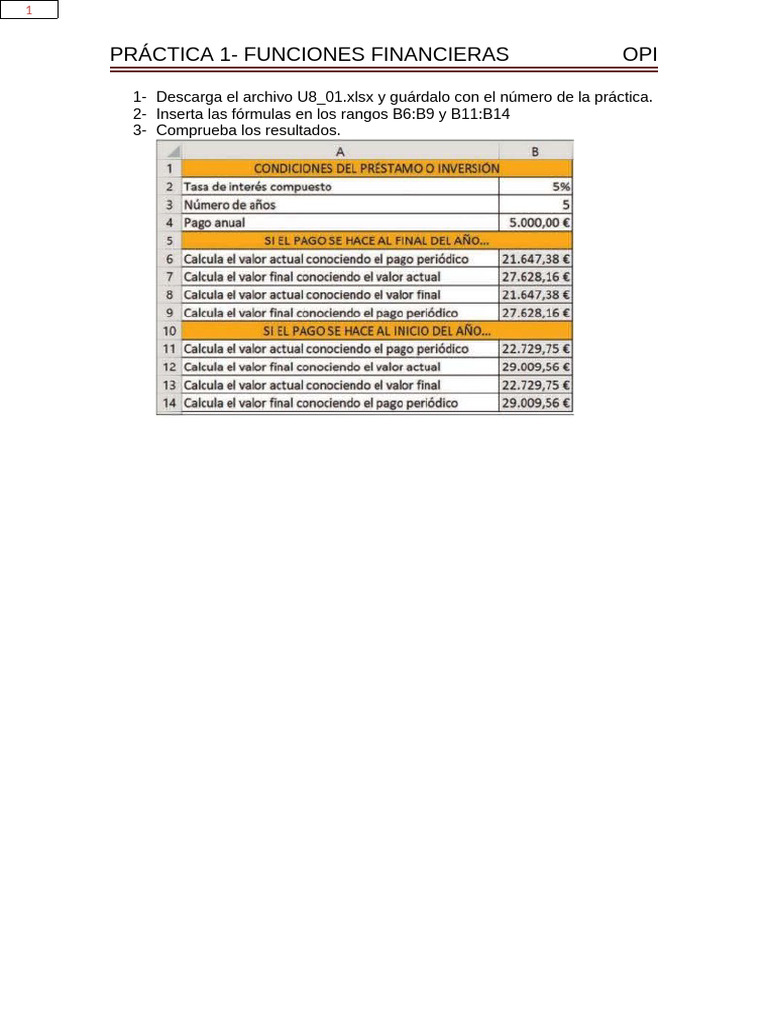 Funciones Financieras en Excel Básico | PDF