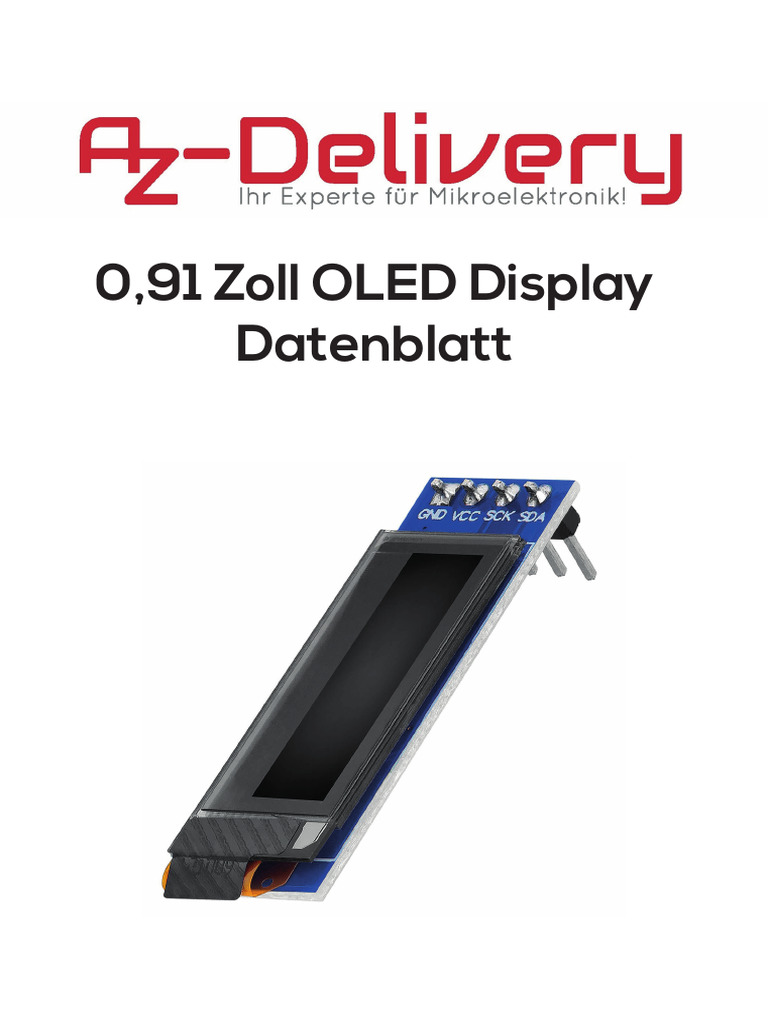 0.91" OLED Display Specifications | PDF | Oled | Power Supply
