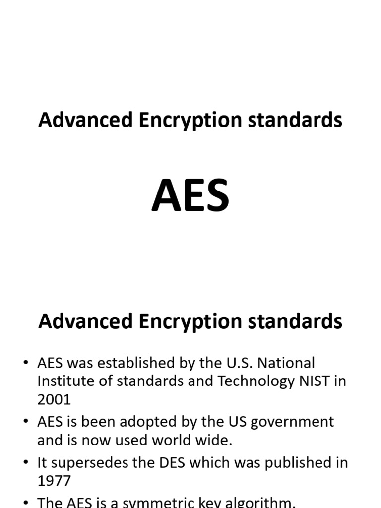Advanced Encryption Standards | PDF | Encryption | Cipher
